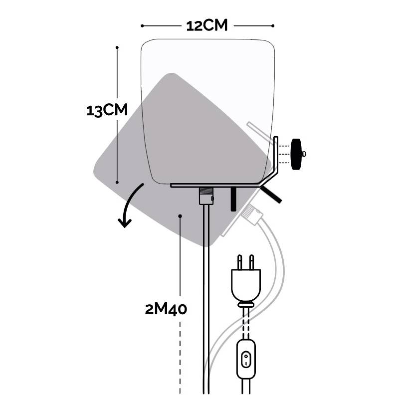 Wall Light Curry 'Swing' Magnet